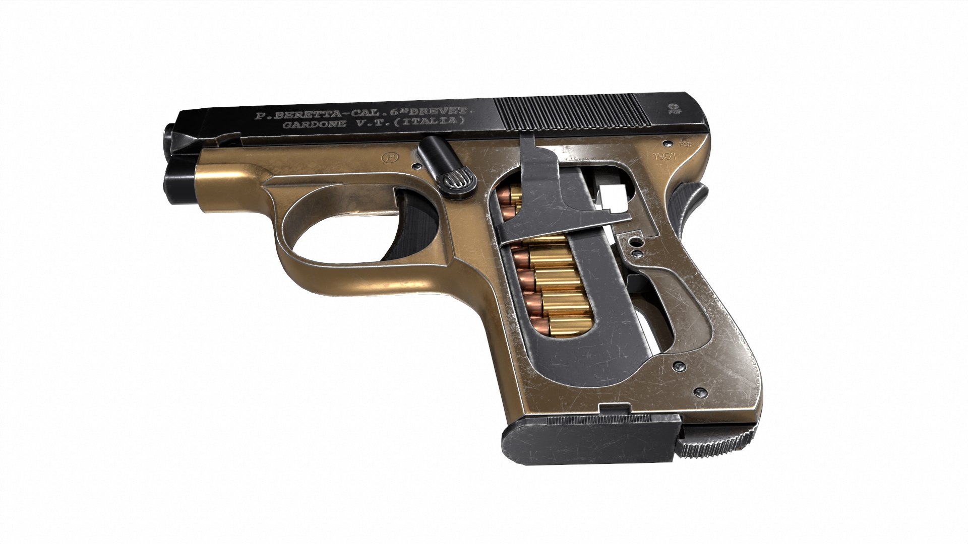 3D Beretta M418 Model - TurboSquid 1961346