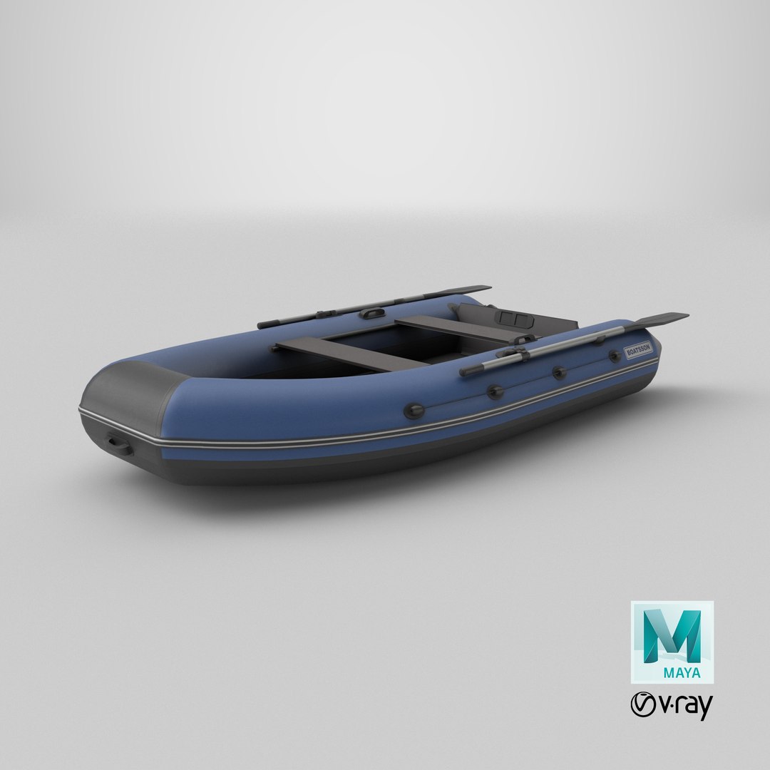 Blue Inflatable Boat 3D Model - TurboSquid 2118933