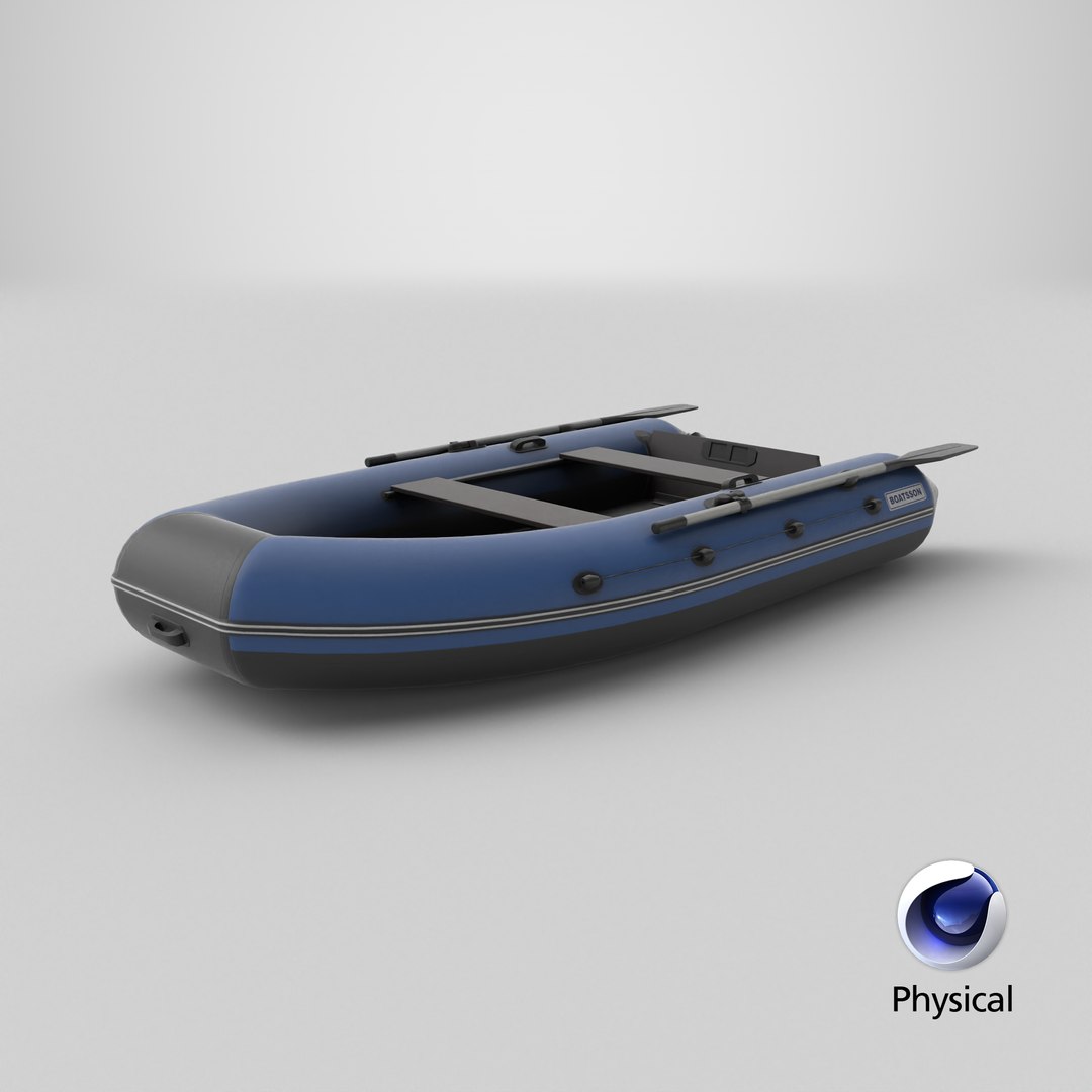 Blue Inflatable Boat 3D Model - TurboSquid 2118933