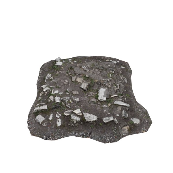 3d model stone block 3