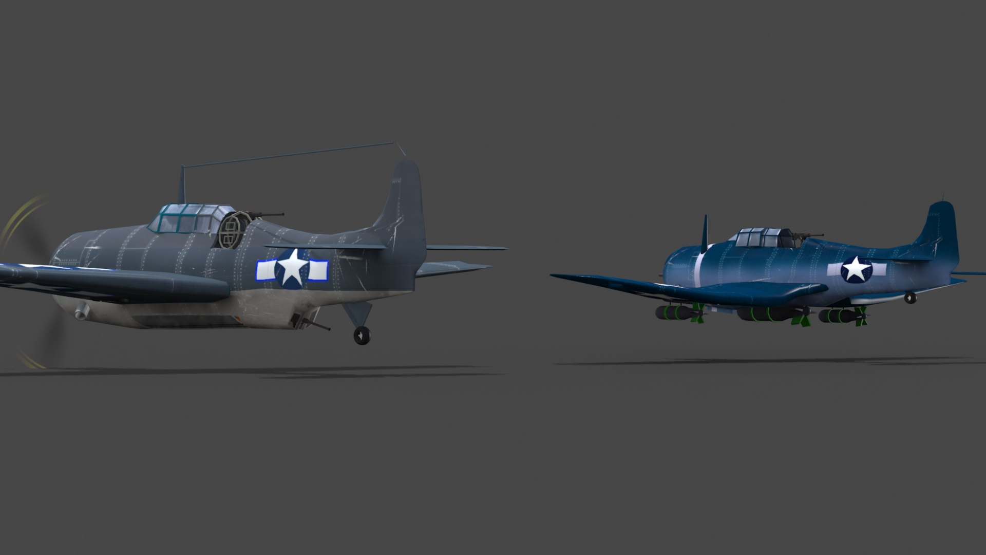 WW2 USA Navy Airplane Collection Model - TurboSquid 2061550