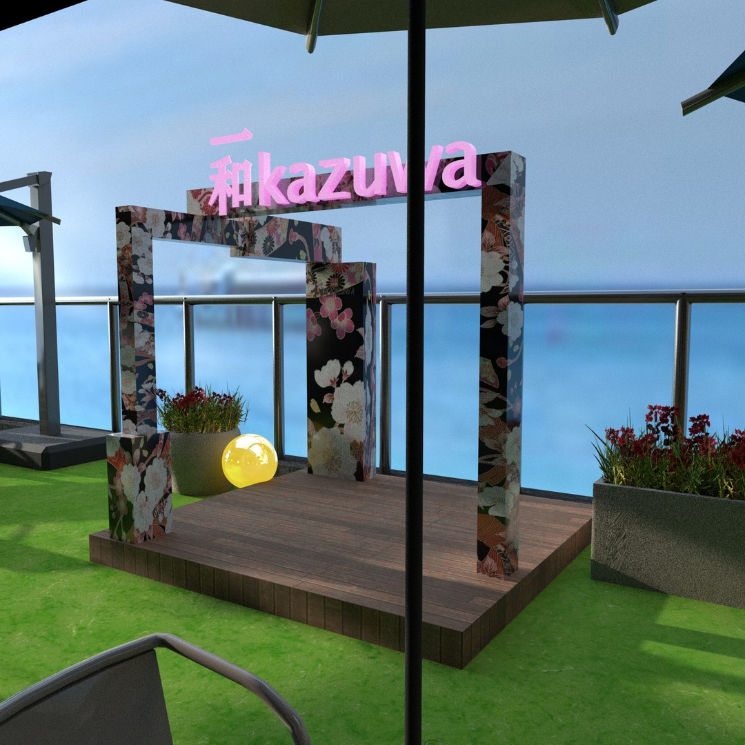 Long Corridor Open-air Restaurant 3D - TurboSquid 2371394