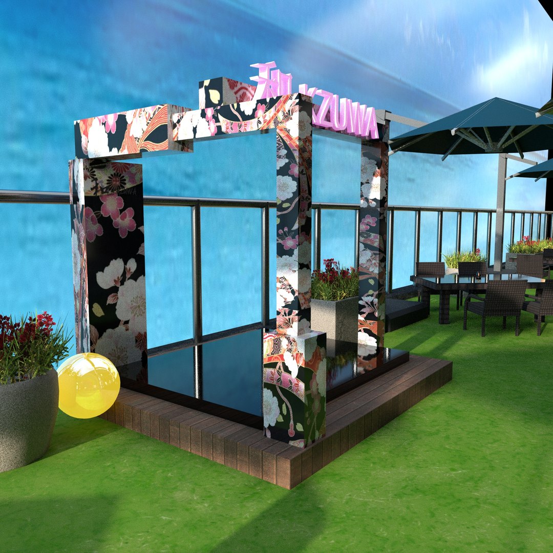 Long Corridor Open-air Restaurant 3D - TurboSquid 2371394