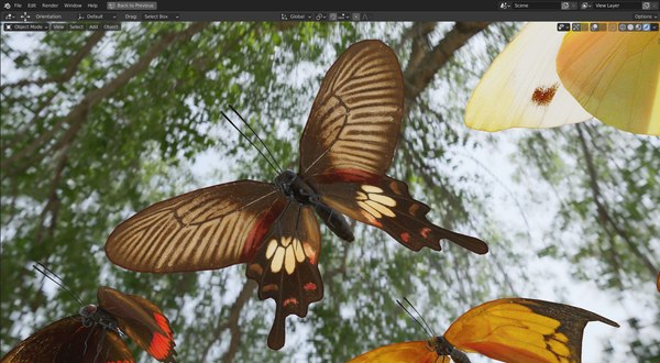 modelo 3d Colección Butterfly PBR Rigged Animado - TurboSquid 1782299