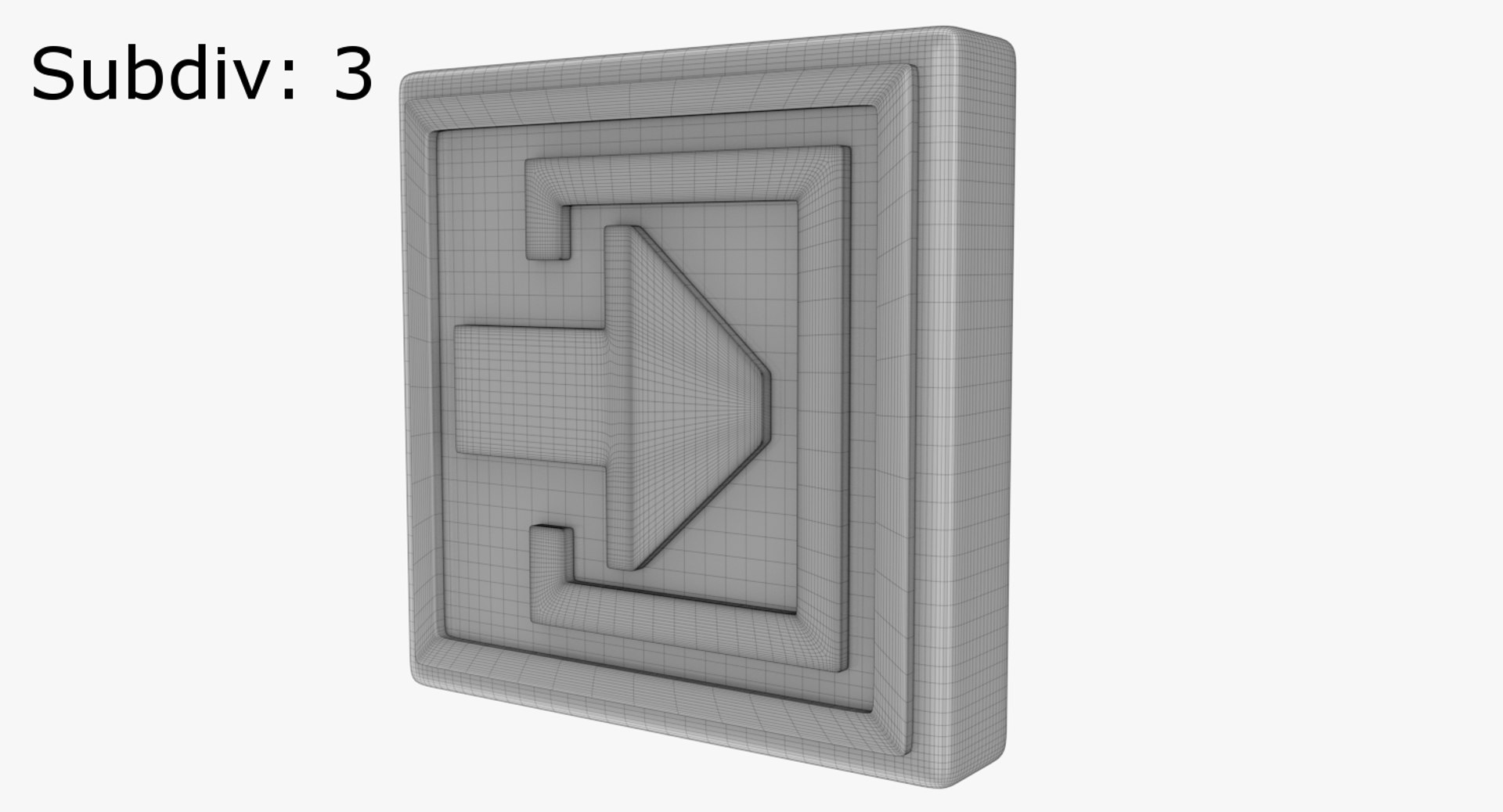 Icon Exit Sign Obj