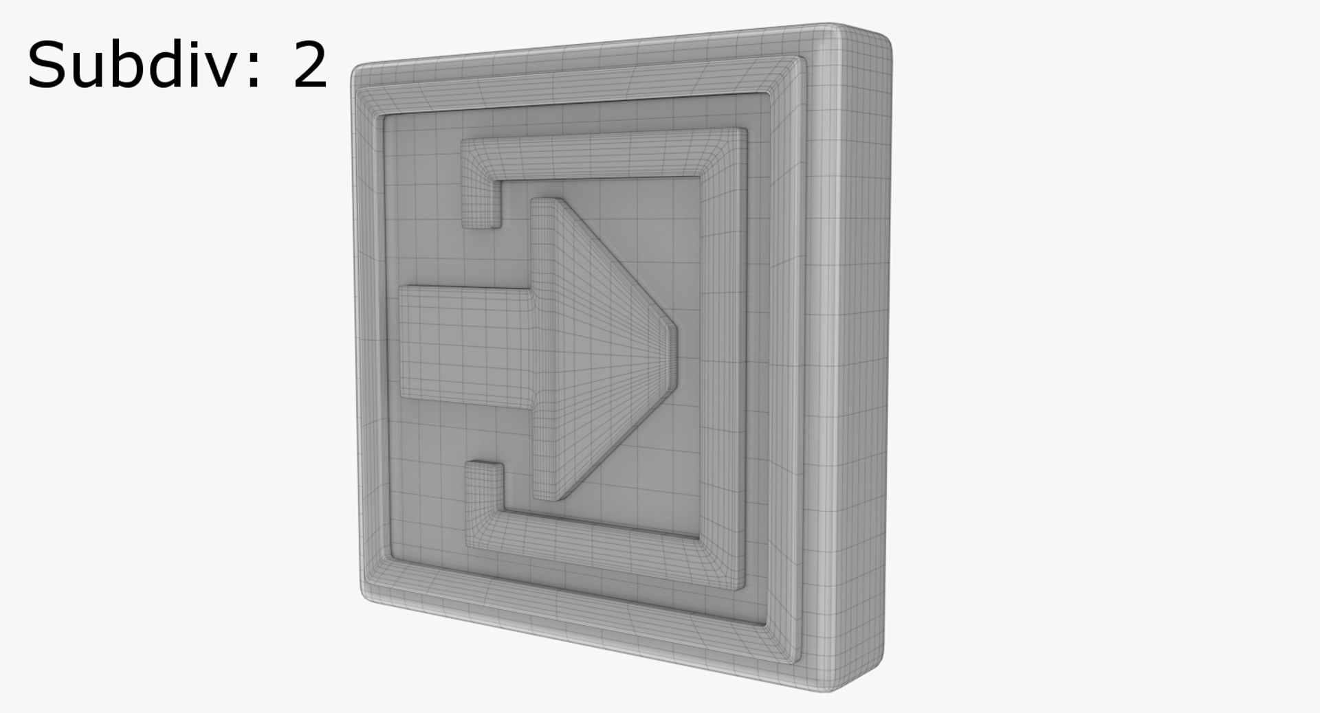 Icon Exit Sign Obj
