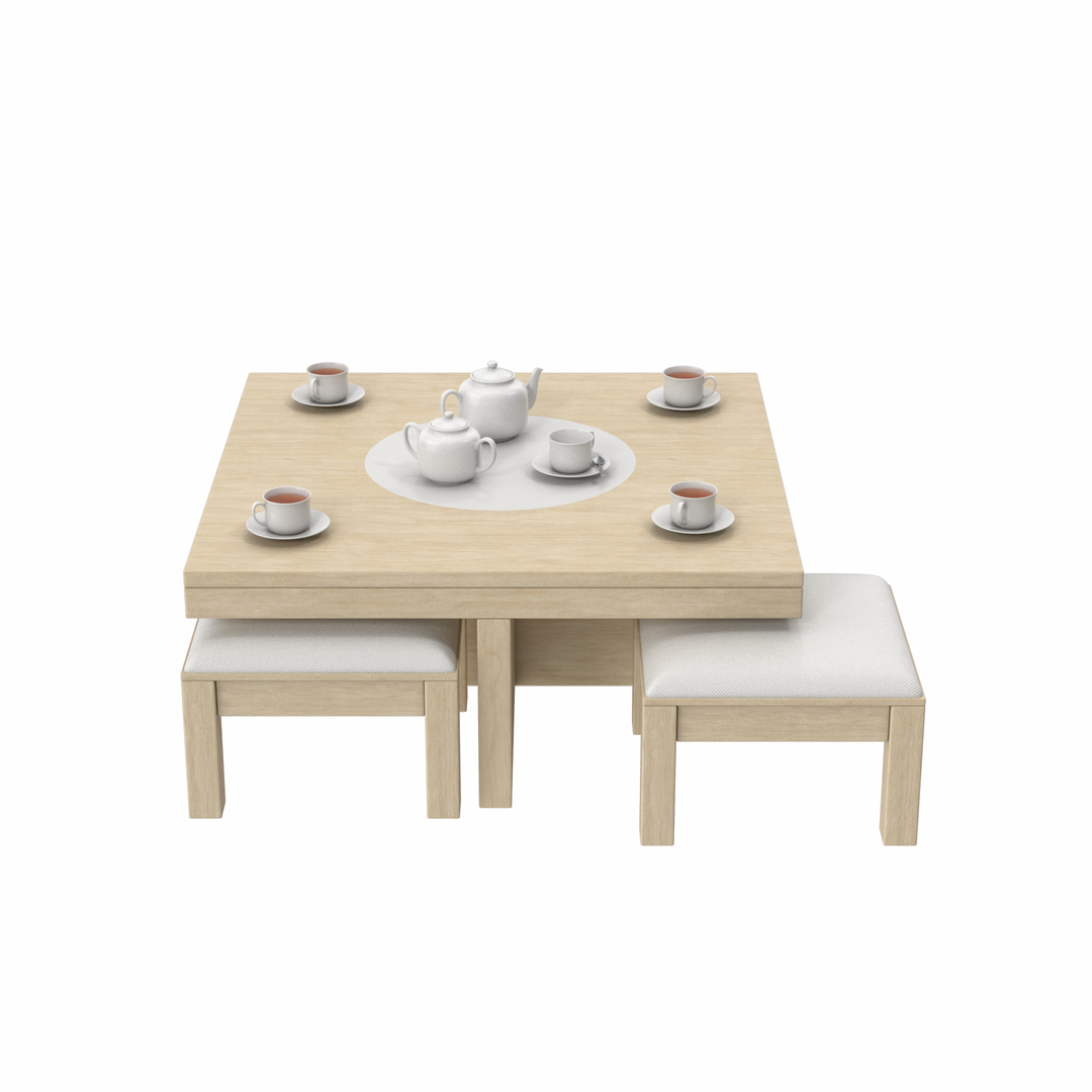 Wooden Dinning Table Set 3D - TurboSquid 2122964