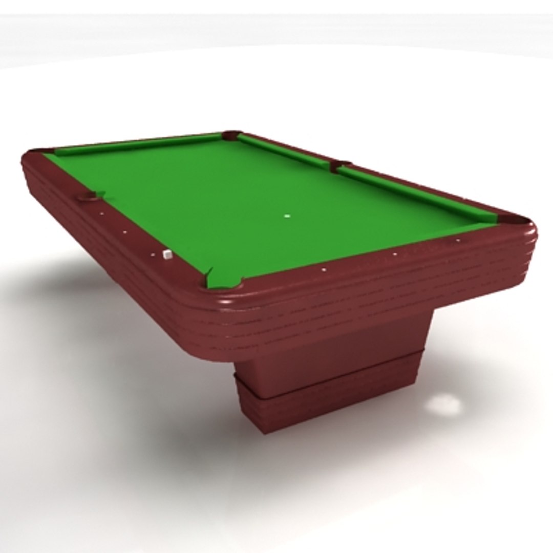 3d snooker table pool billiards model
