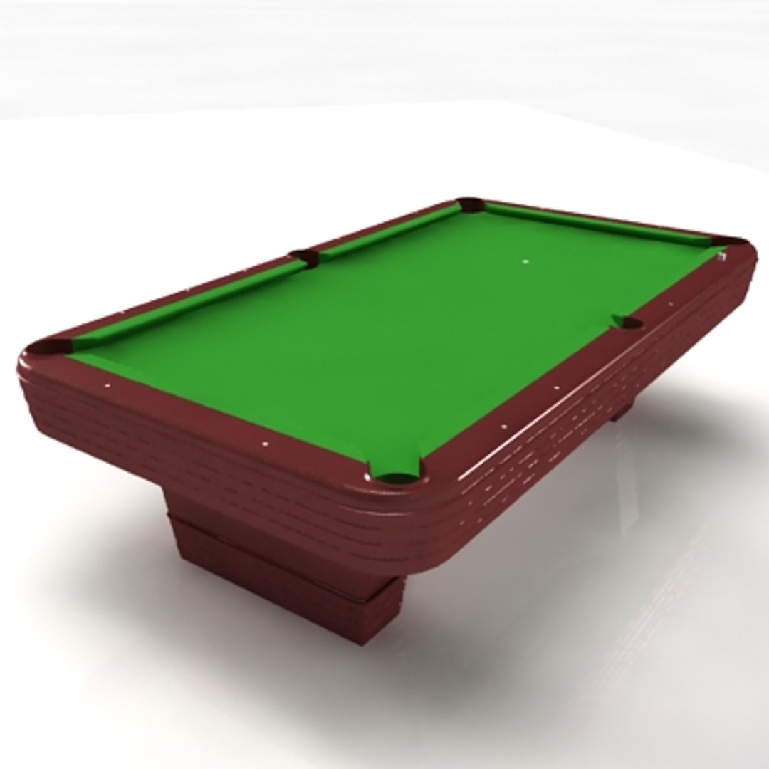 3d snooker table pool billiards model