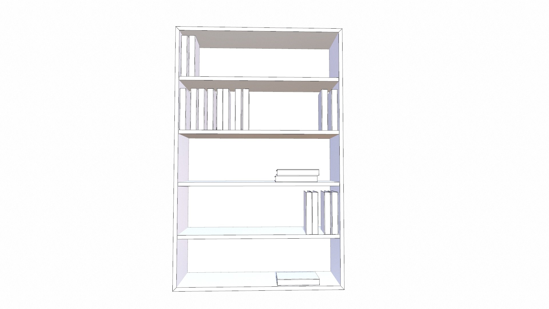 3D Book Shelf Model - TurboSquid 2344187