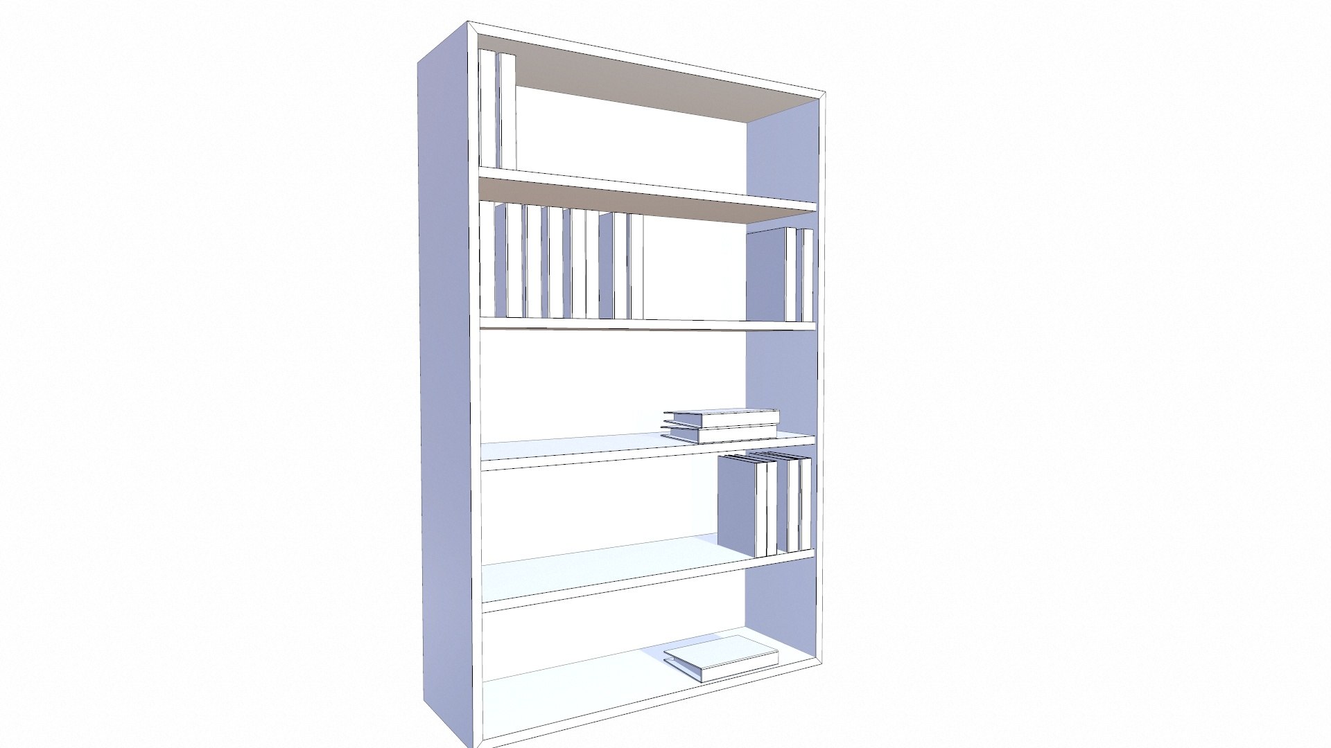3D Book Shelf Model - TurboSquid 2344187