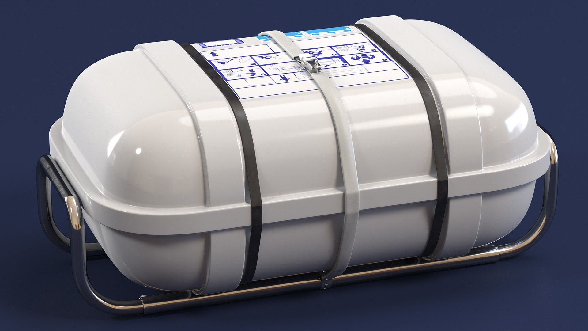 Standard Life Raft Container 3D Model - TurboSquid 1965697