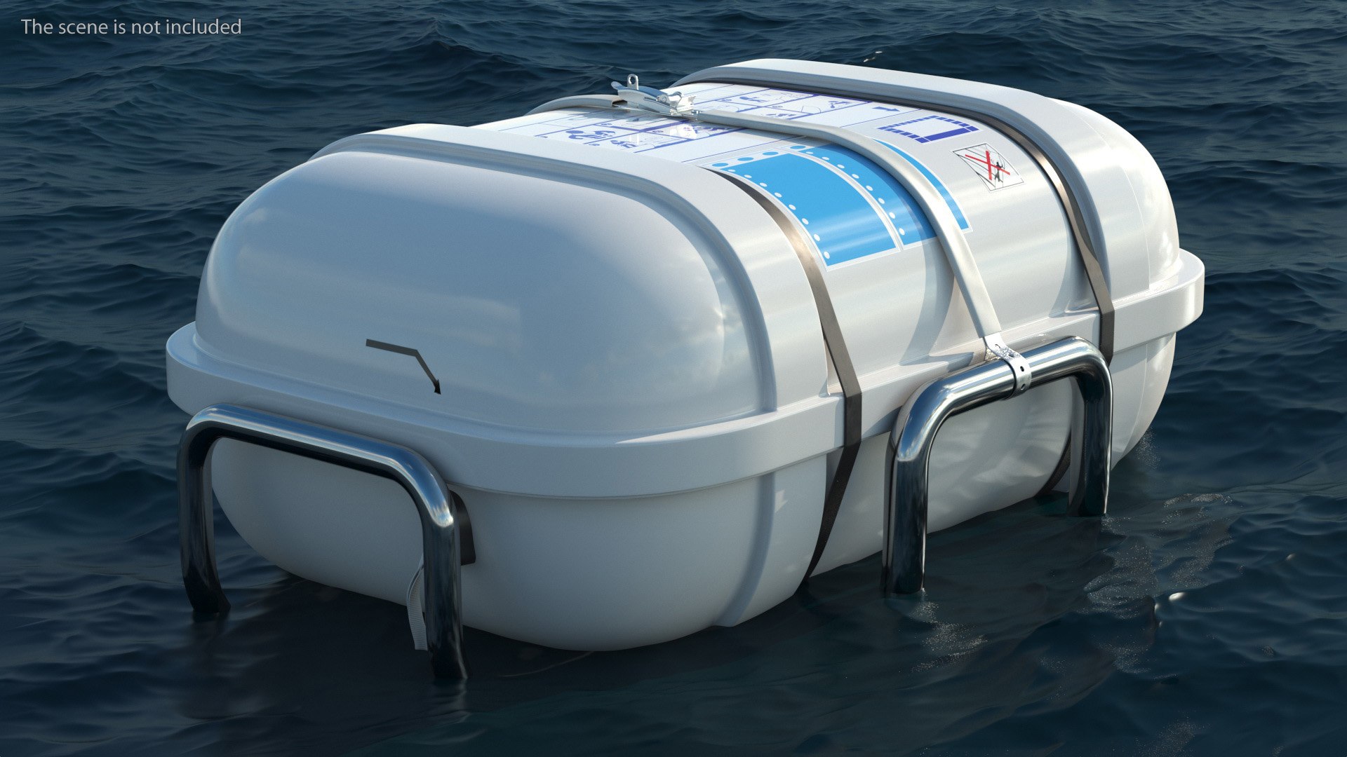 Standard Life Raft Container 3D Model - TurboSquid 1965697