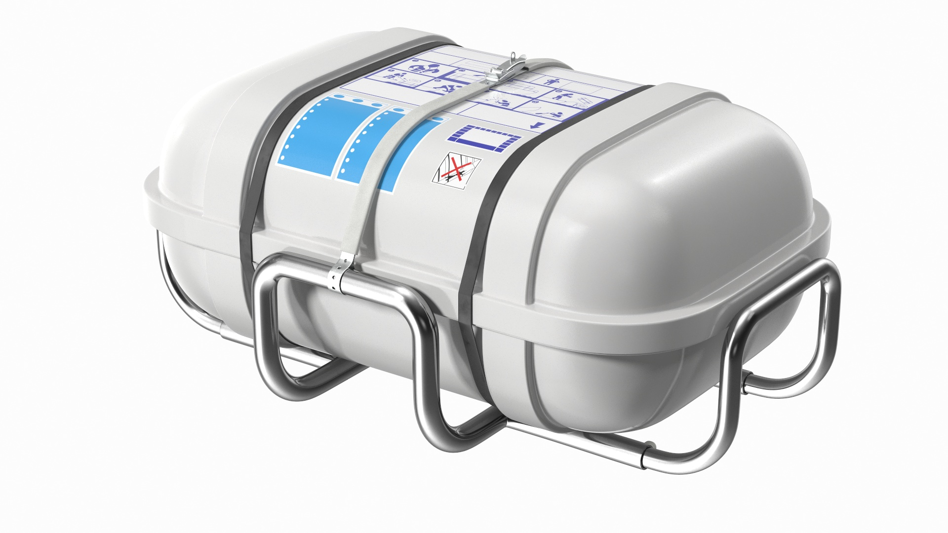 Standard Life Raft Container 3D Model - TurboSquid 1965697