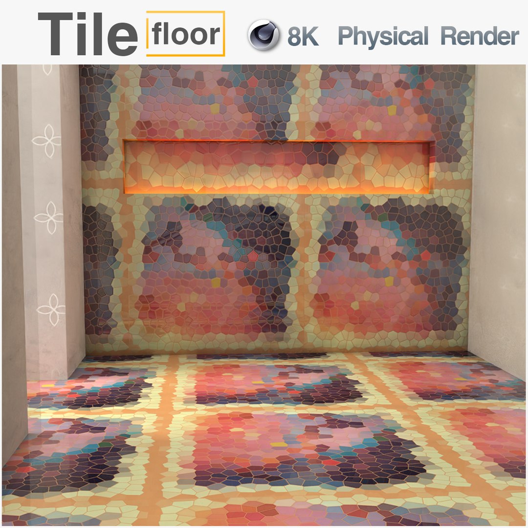 3D Texture PBR 8K Floor tiles C4D Physical Render 0039 model ...