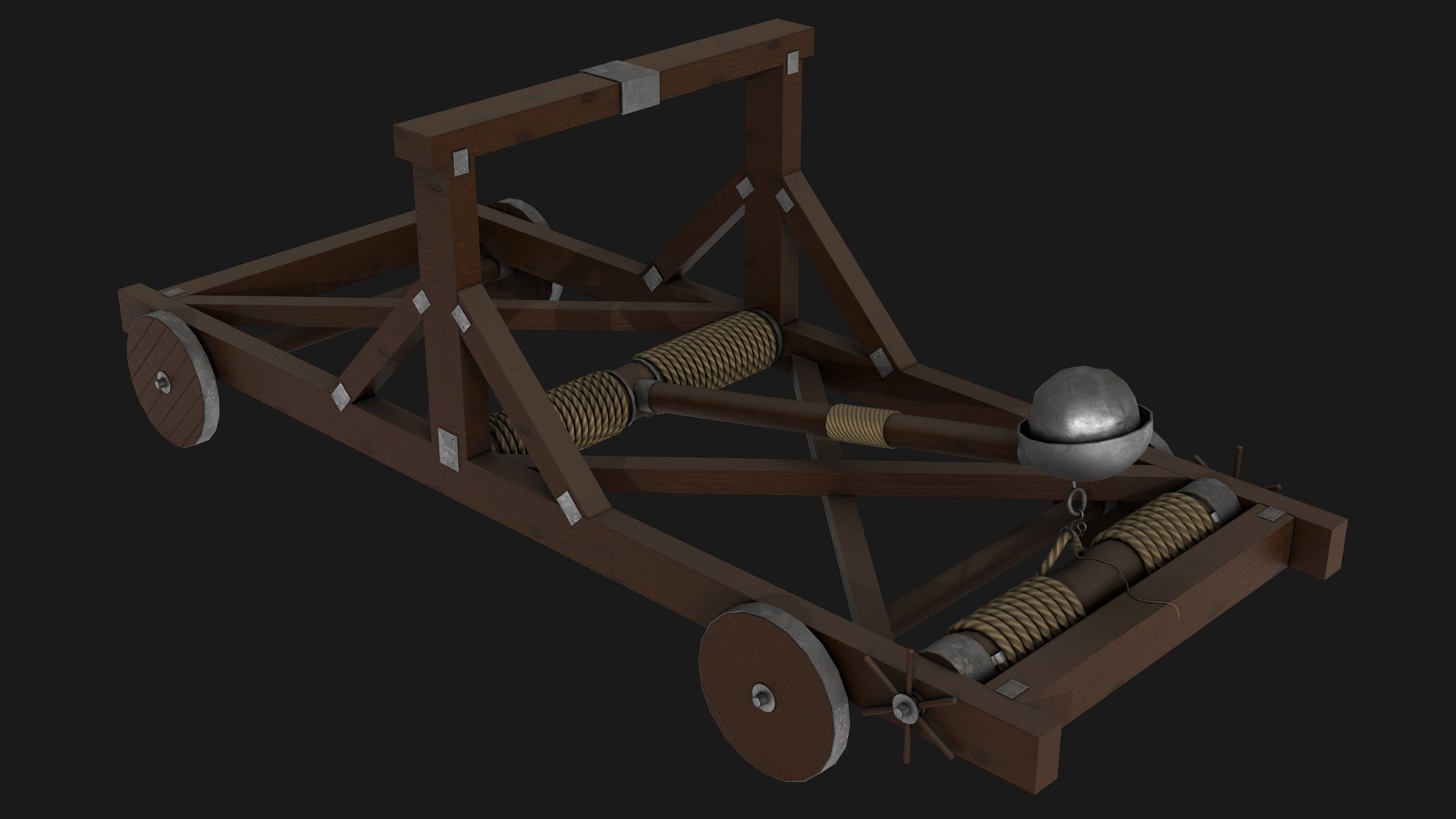 Medieval Catapult 01 All PBR Unity UE Textures Included 3D - TurboSquid ...