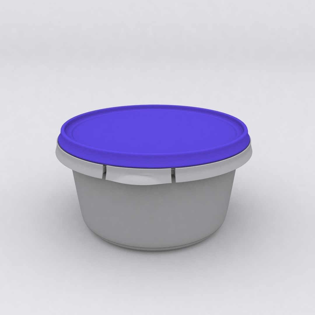3D model white container blue lid - TurboSquid 1456851