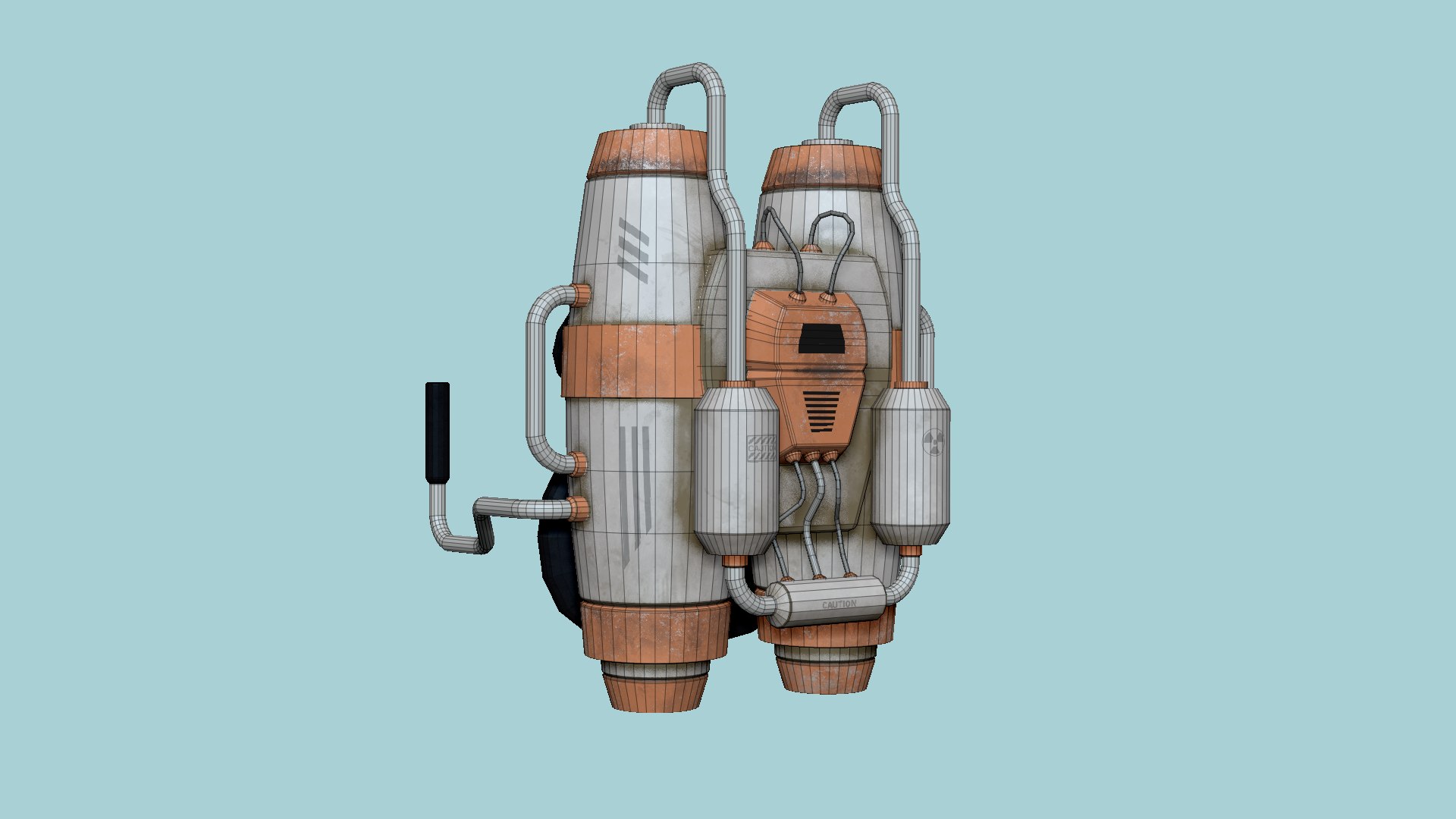 Jetpack A01 White Copper - SciFi Character Design 3D model - TurboSquid ...