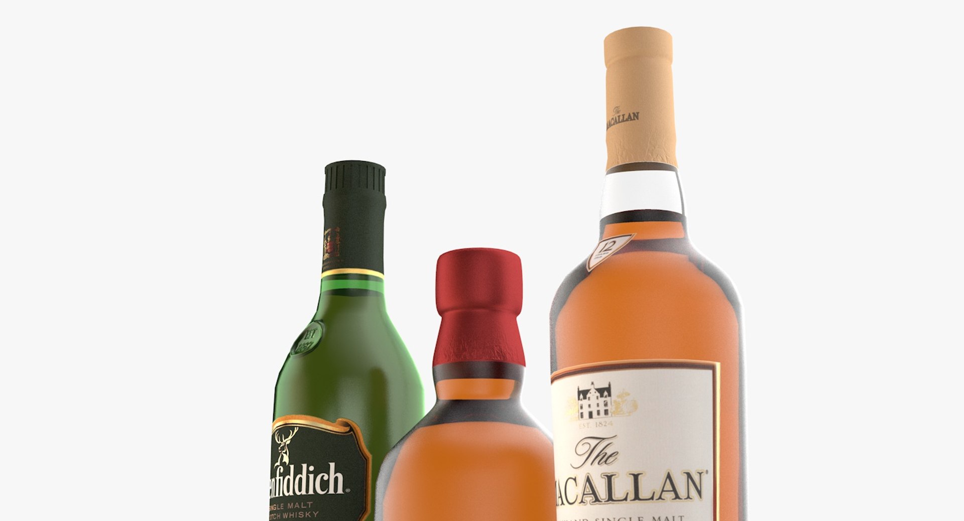 3D Single Malt Whiskey Bottle Model - TurboSquid 1286007