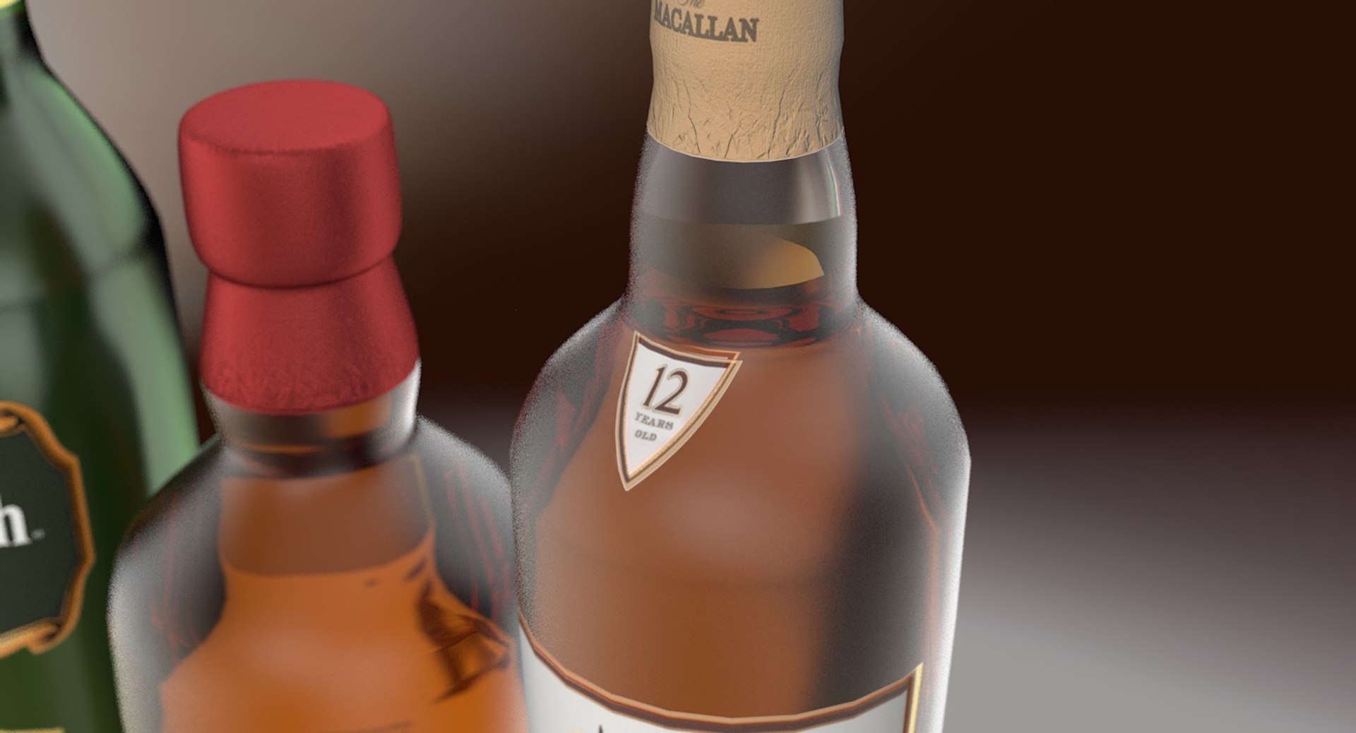 3D Single Malt Whiskey Bottle Model - TurboSquid 1286007