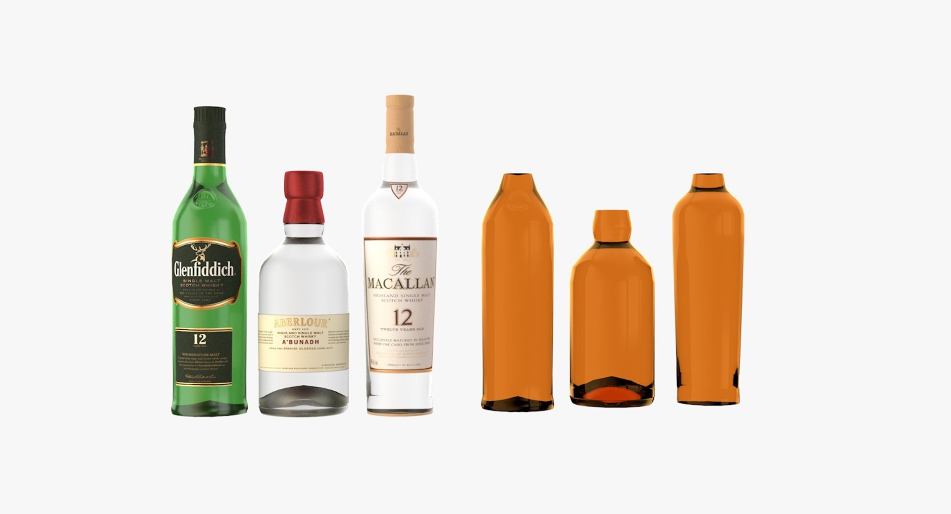 3D Single Malt Whiskey Bottle Model - TurboSquid 1286007