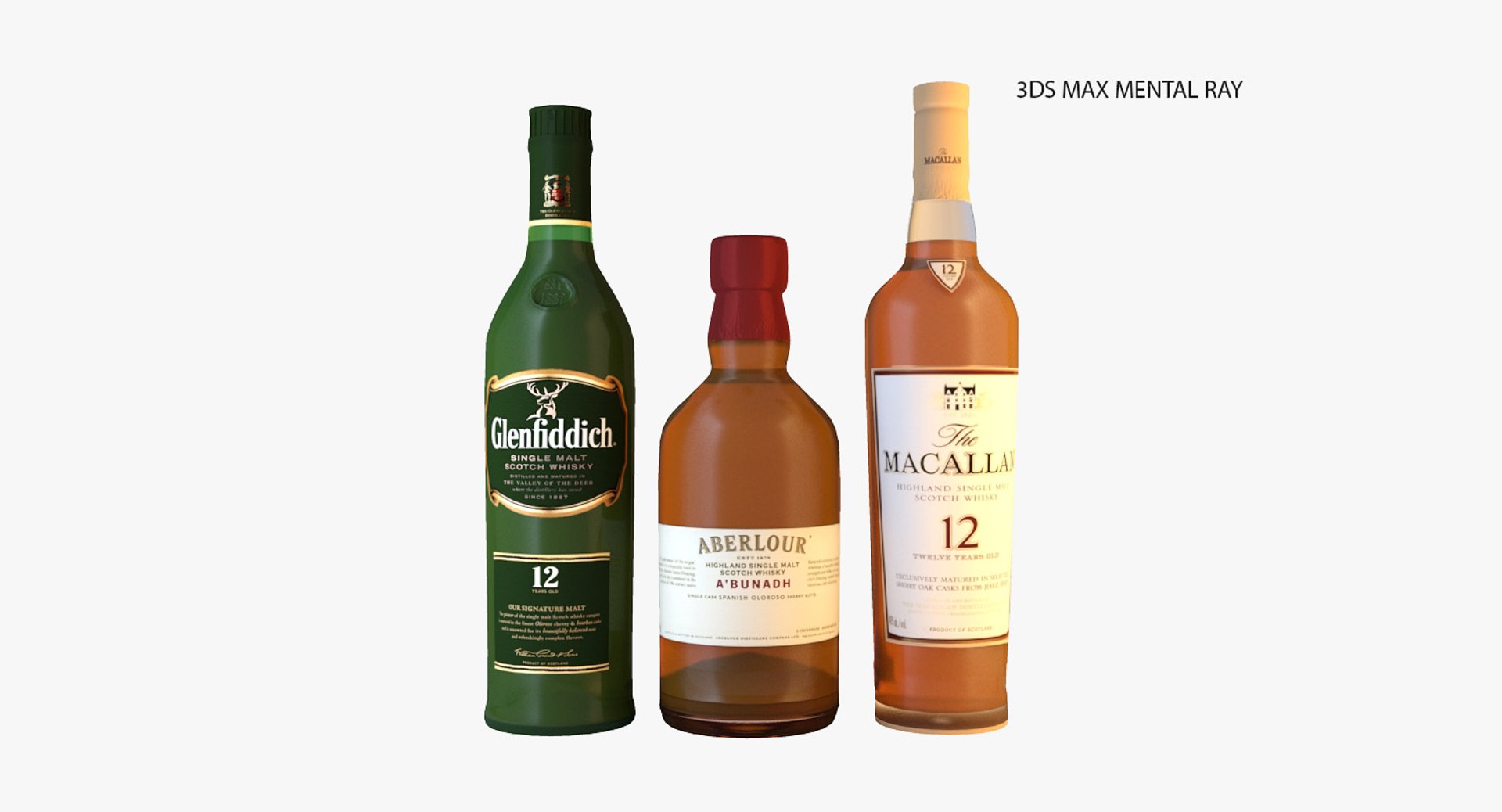 3D Single Malt Whiskey Bottle Model - TurboSquid 1286007