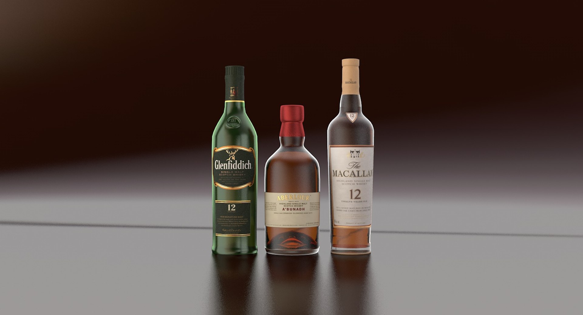 3D Single Malt Whiskey Bottle Model - TurboSquid 1286007