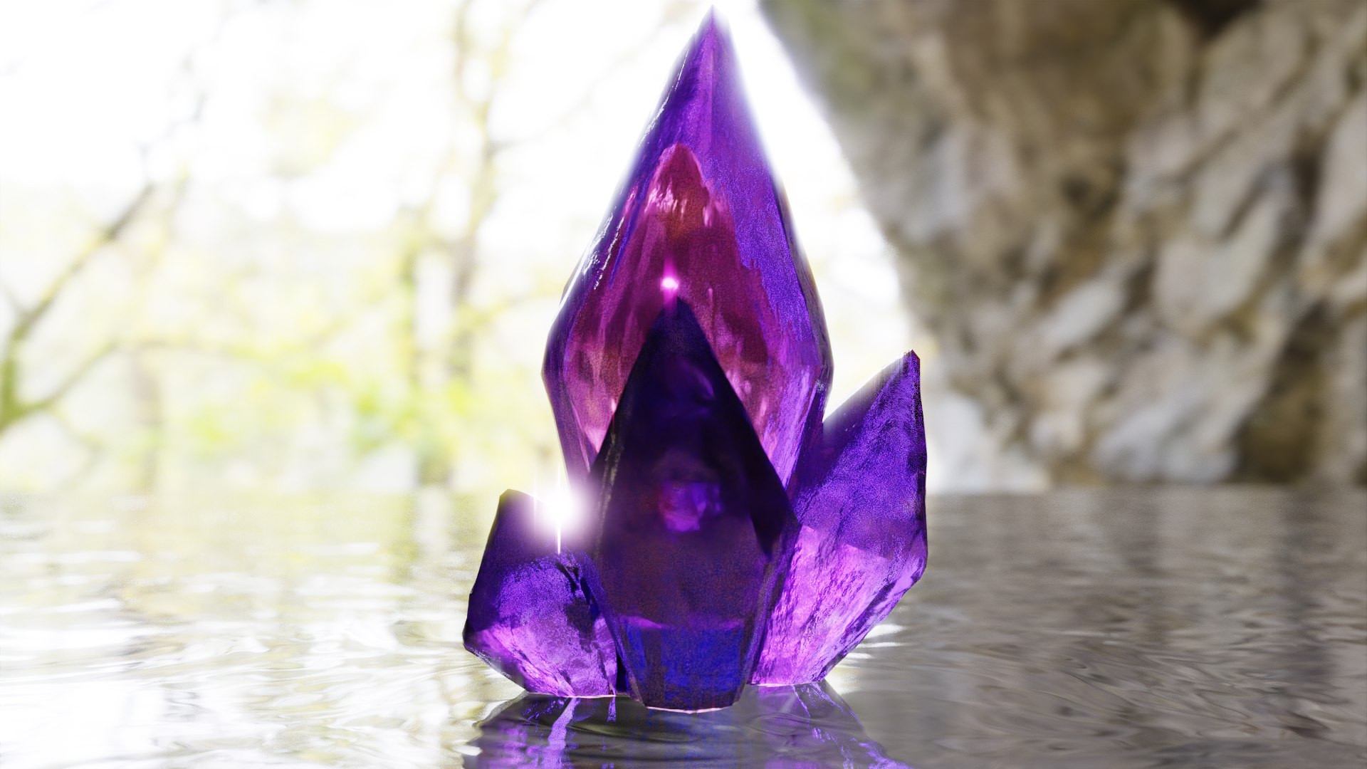 Amethyst Crystal 3D Model Model - TurboSquid 2238149