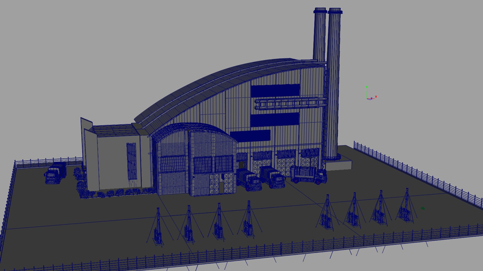 Factory Truck 3d Model