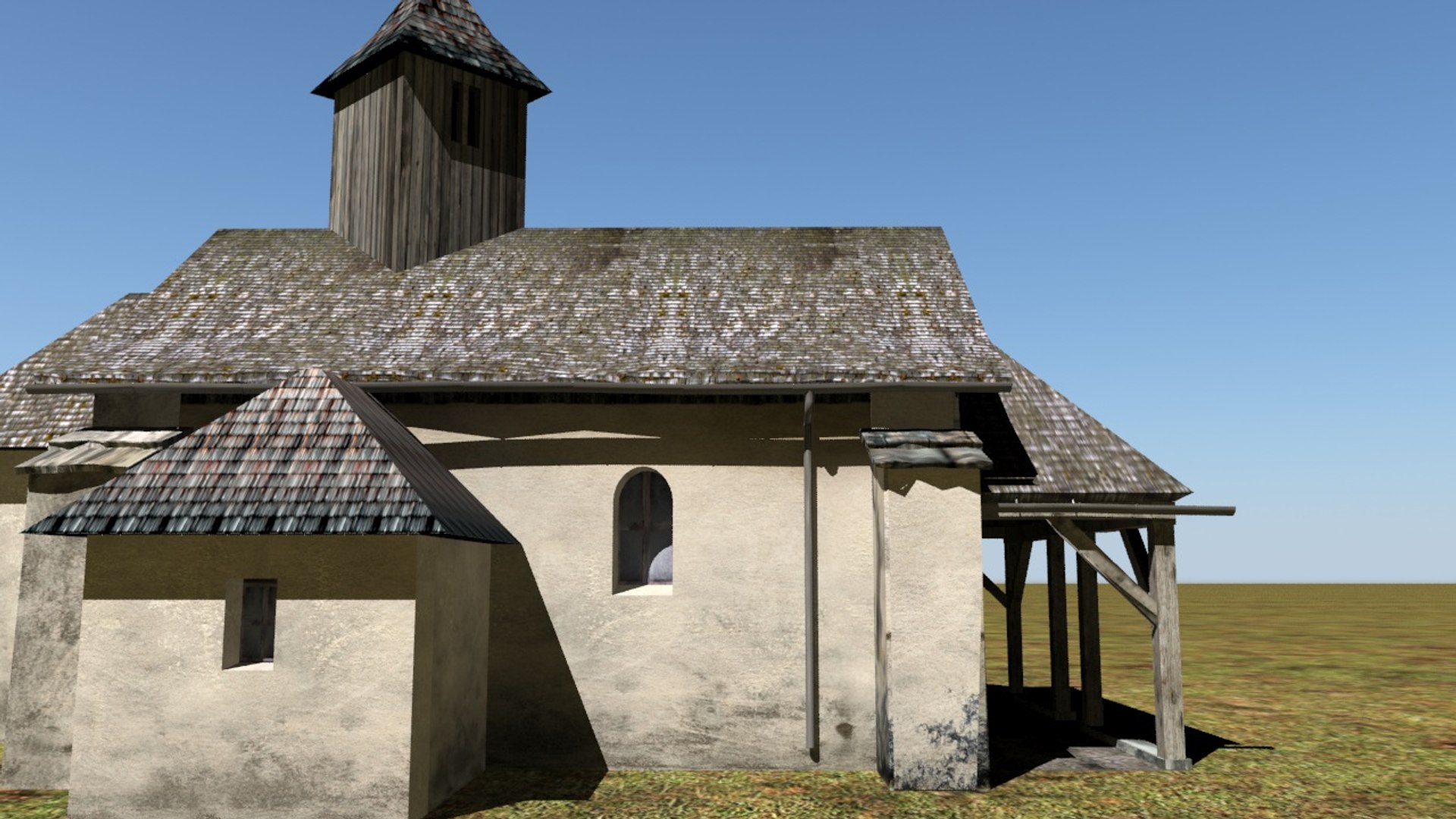 low-poly old chapel max