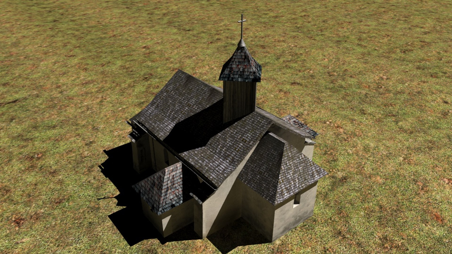 low-poly old chapel max
