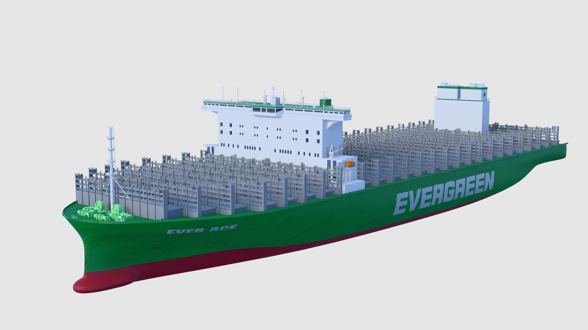 Ever Ace Container Ship By Ever Green Model - TurboSquid 2355912