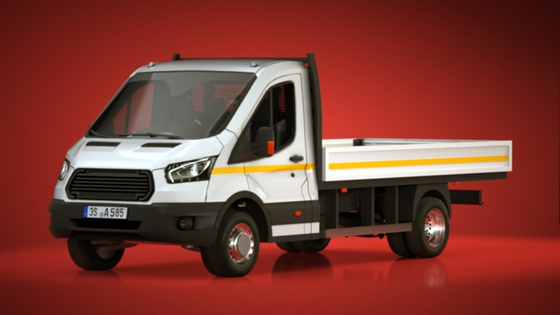 3d generic dropside vans