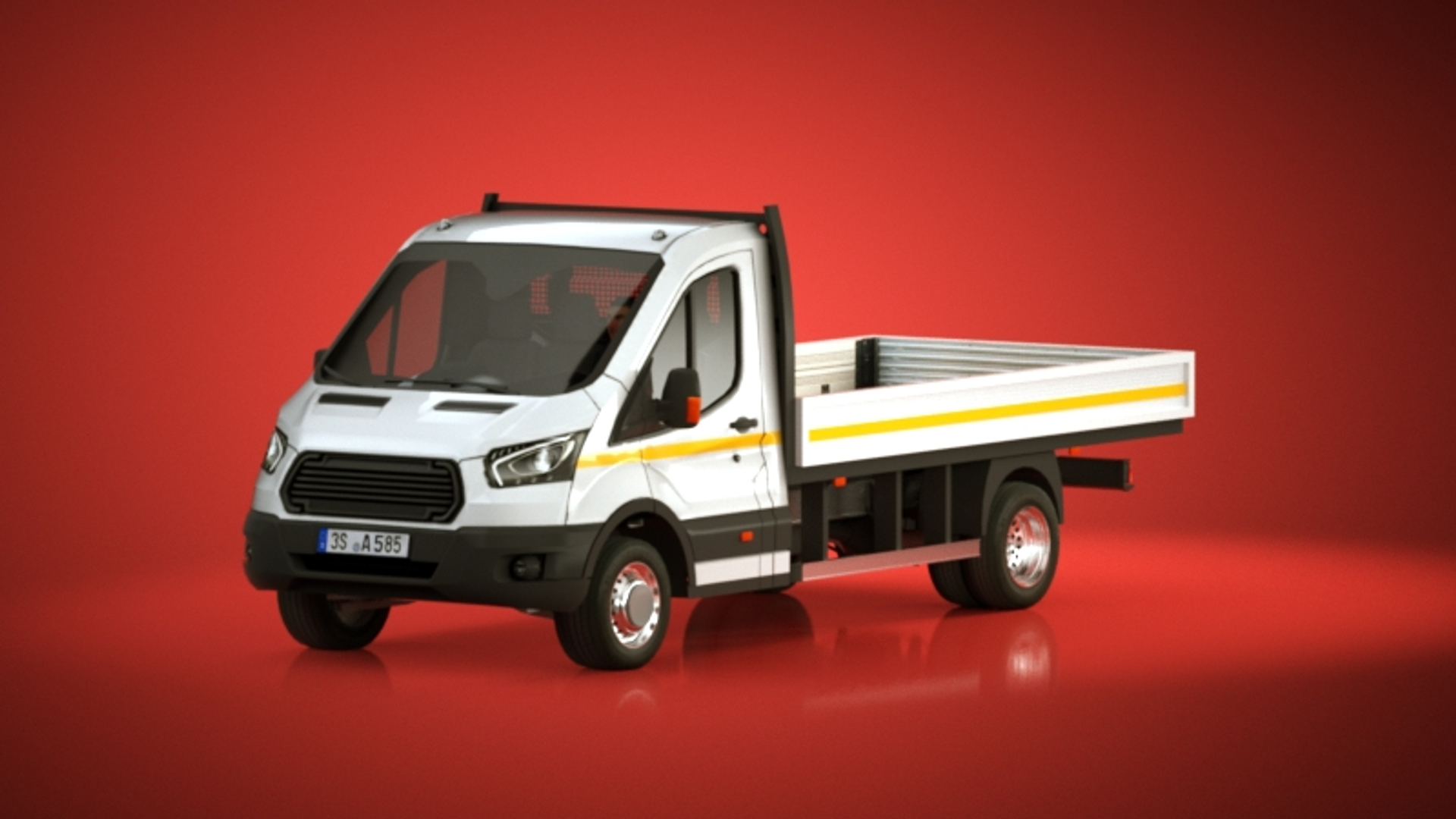 3d generic dropside vans