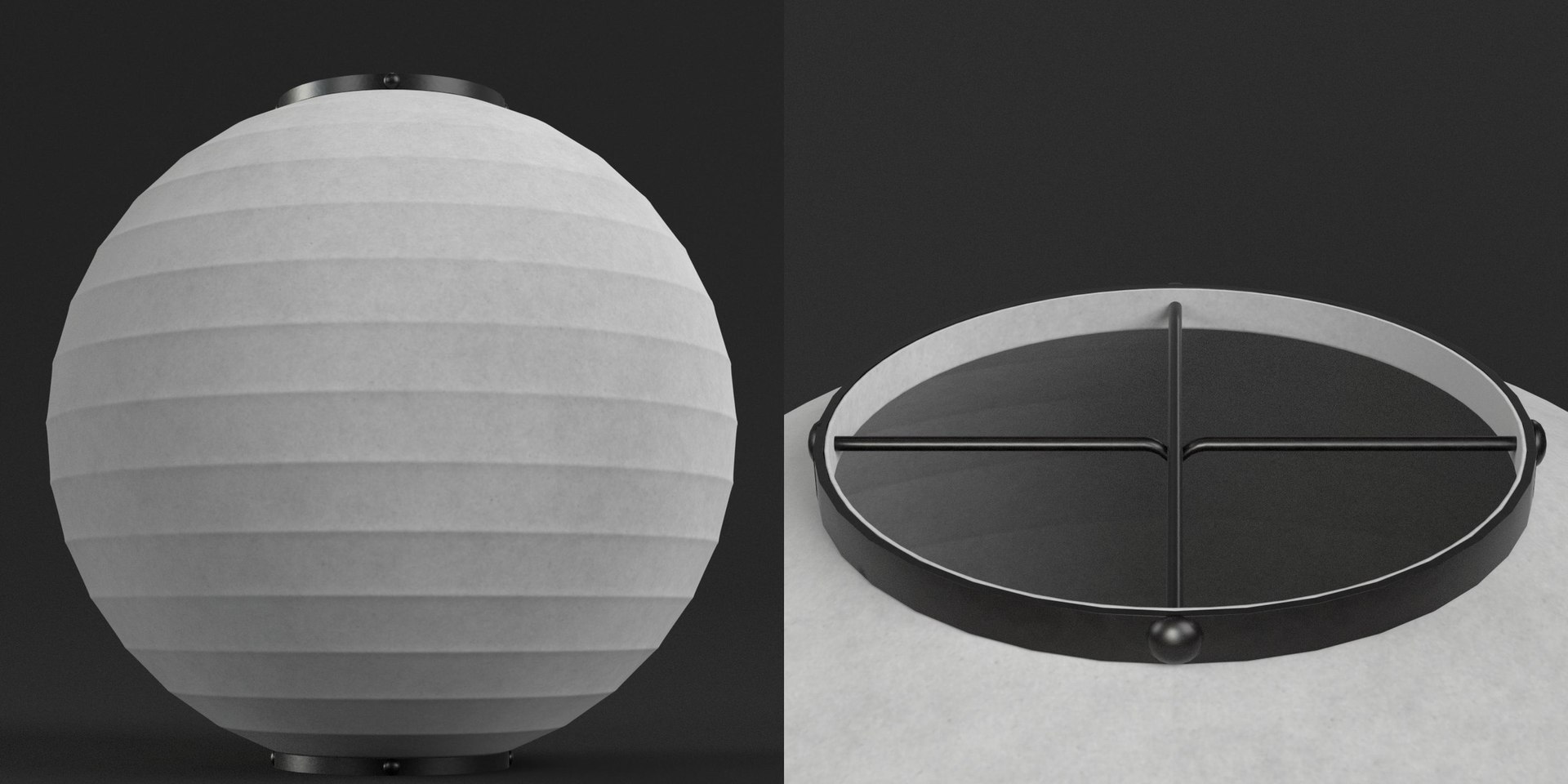 3D Model Japanese Paper Lantern 3 - TurboSquid 1431424