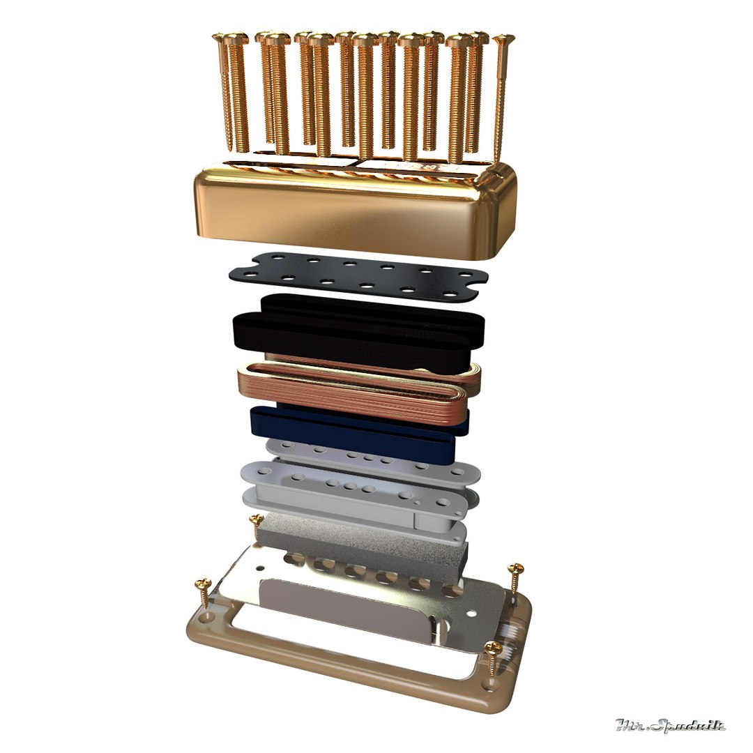 3d model filtertron pickup neck