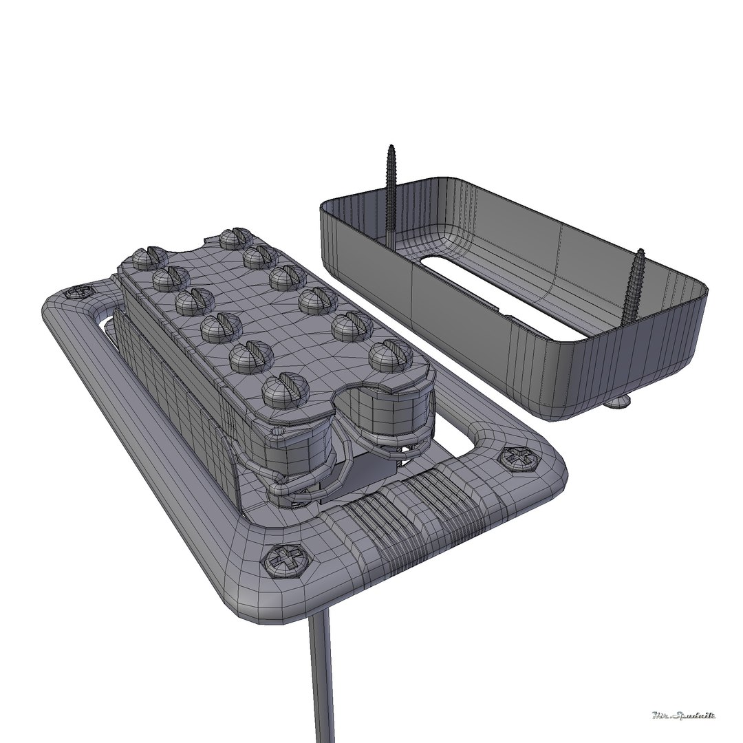 3d model filtertron pickup neck
