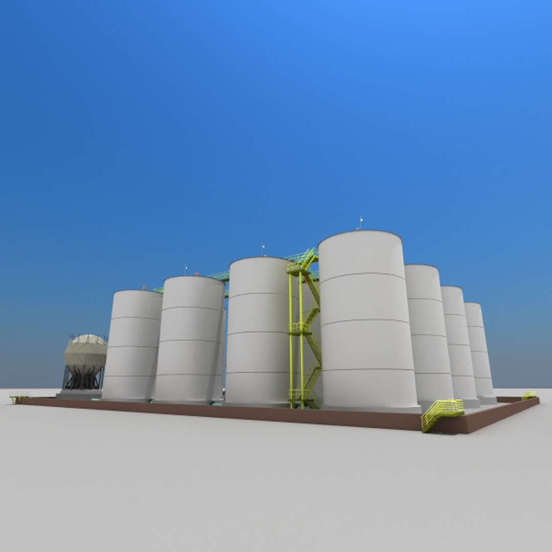 3D Model Oil Tanks - TurboSquid 1230472