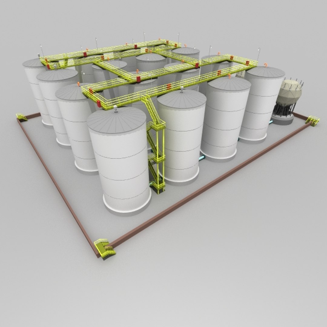 3D Model Oil Tanks - TurboSquid 1230472