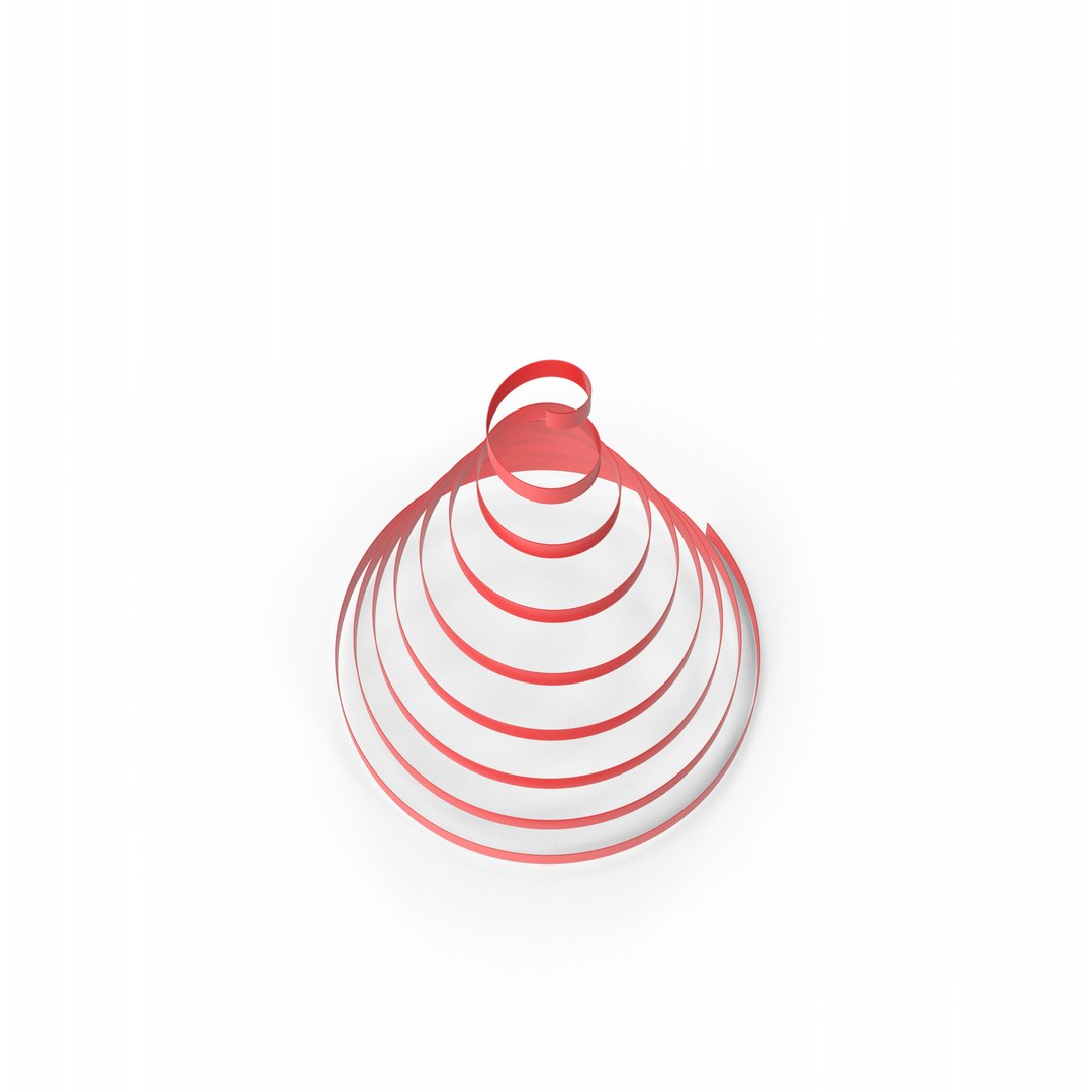 Curly Ribbon 3D Model - TurboSquid 1900436