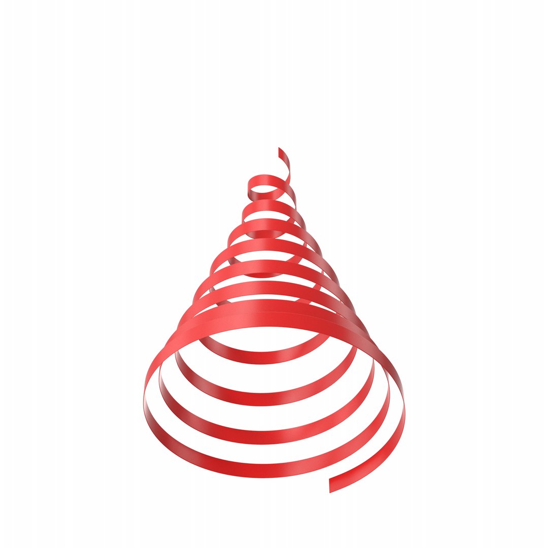 Curly Ribbon 3D Model - TurboSquid 1900436