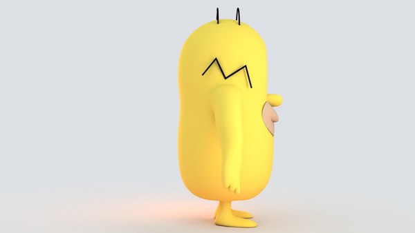 3D fall guy Homer Simpson - TurboSquid 1742370