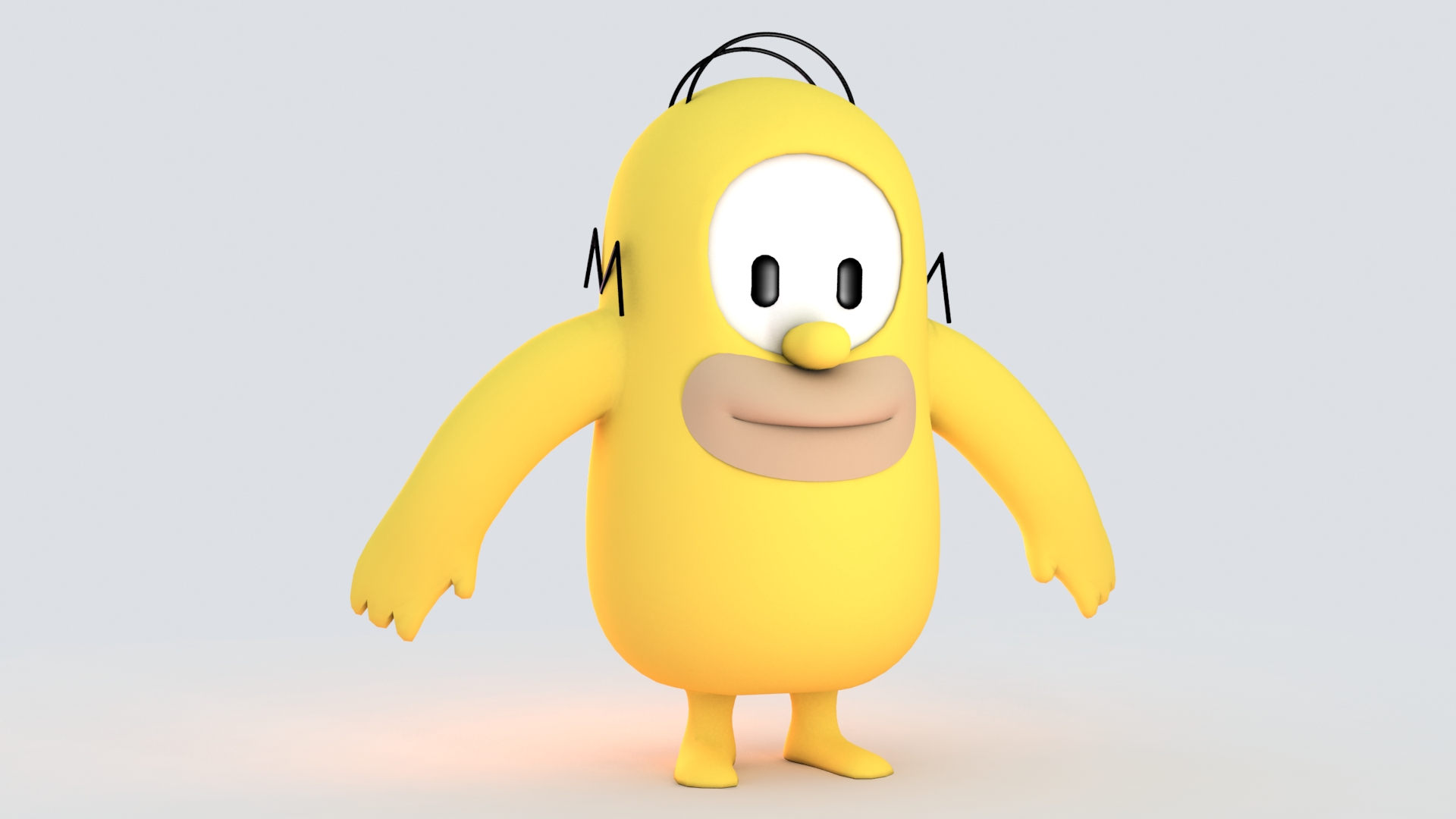 modelo 3d chico de caída Homer Simpson - TurboSquid 1742370