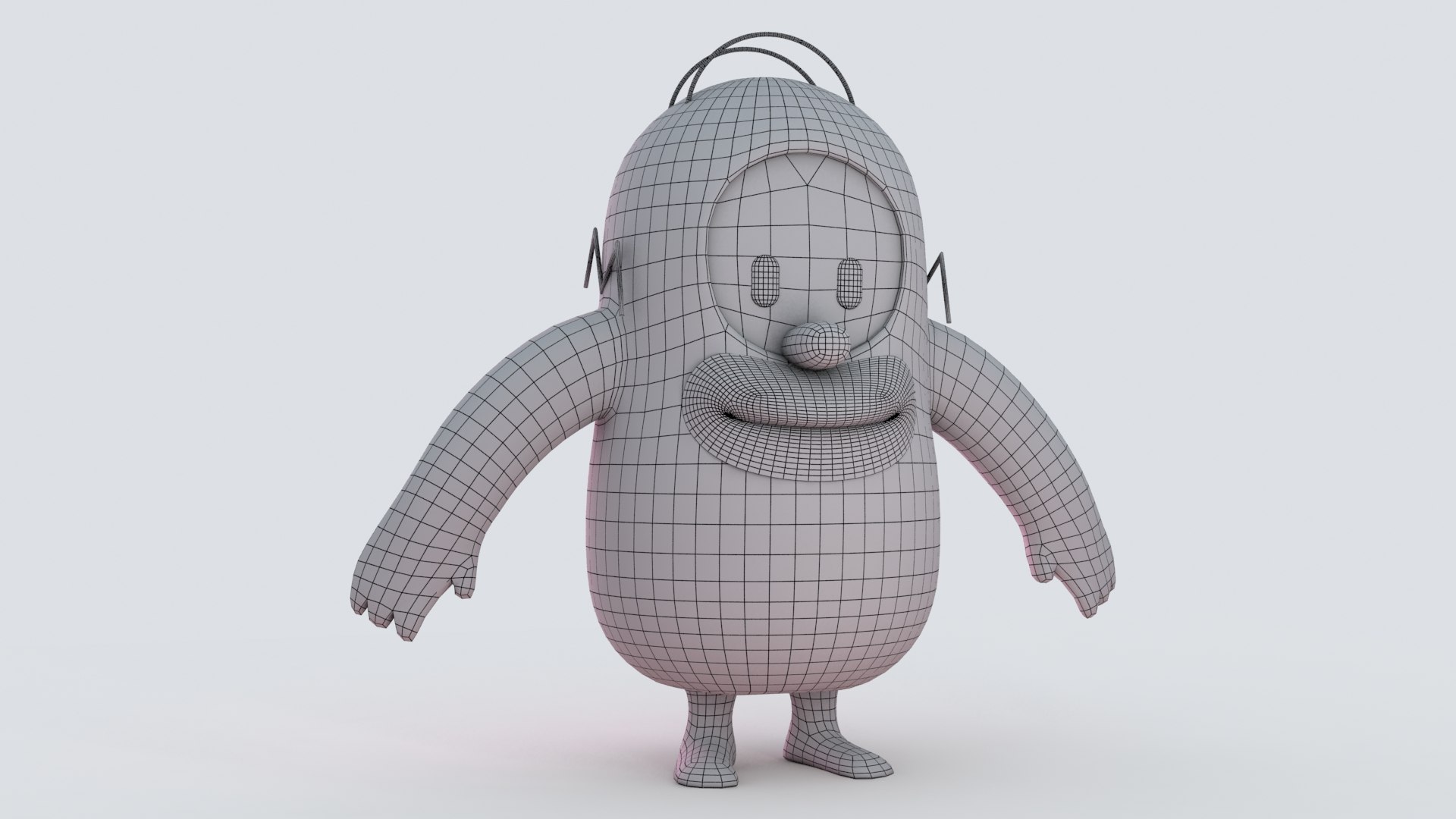 3D Fall Guy Homer Simpson - TurboSquid 1742370
