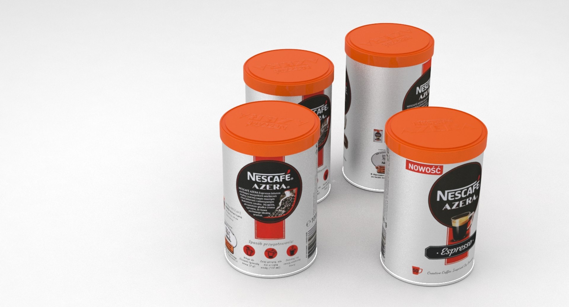 Nescafe Azera Cans 3D - TurboSquid 1216397