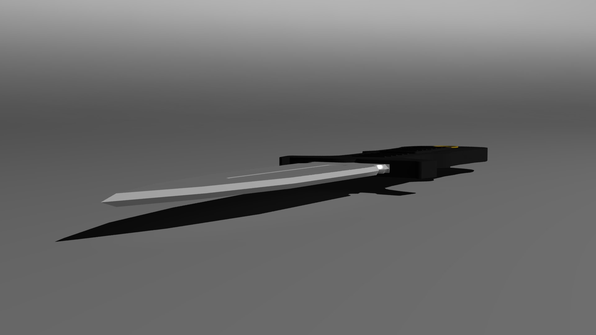combat boot knife 3d model