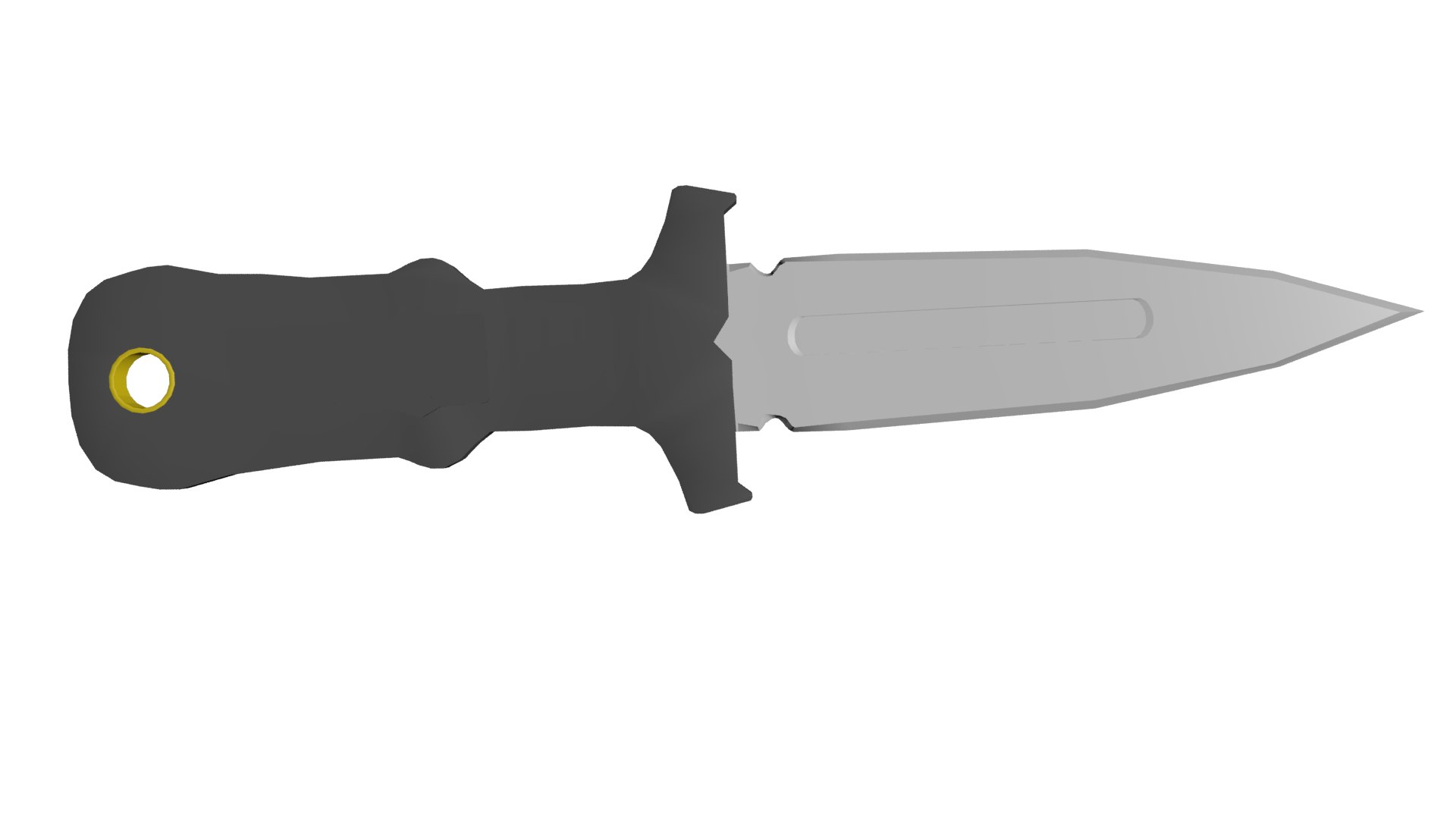 combat boot knife 3d model