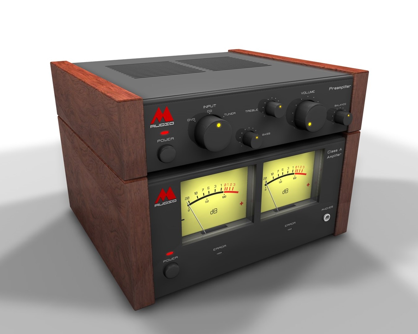 3d Amplifier Set Model