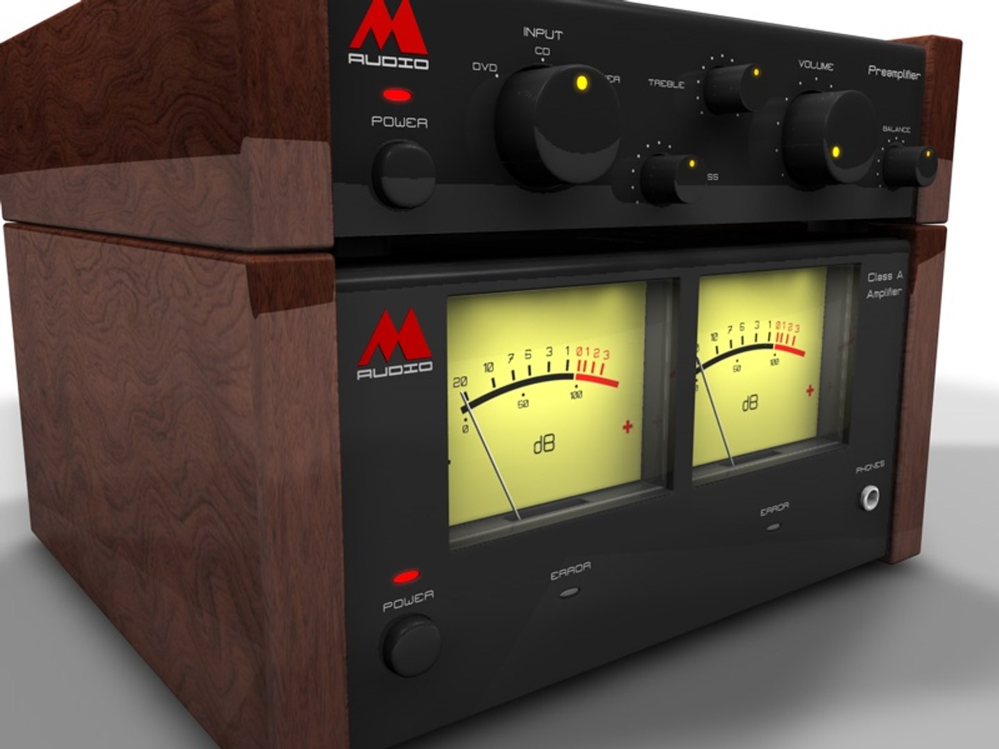 3d Amplifier Set Model