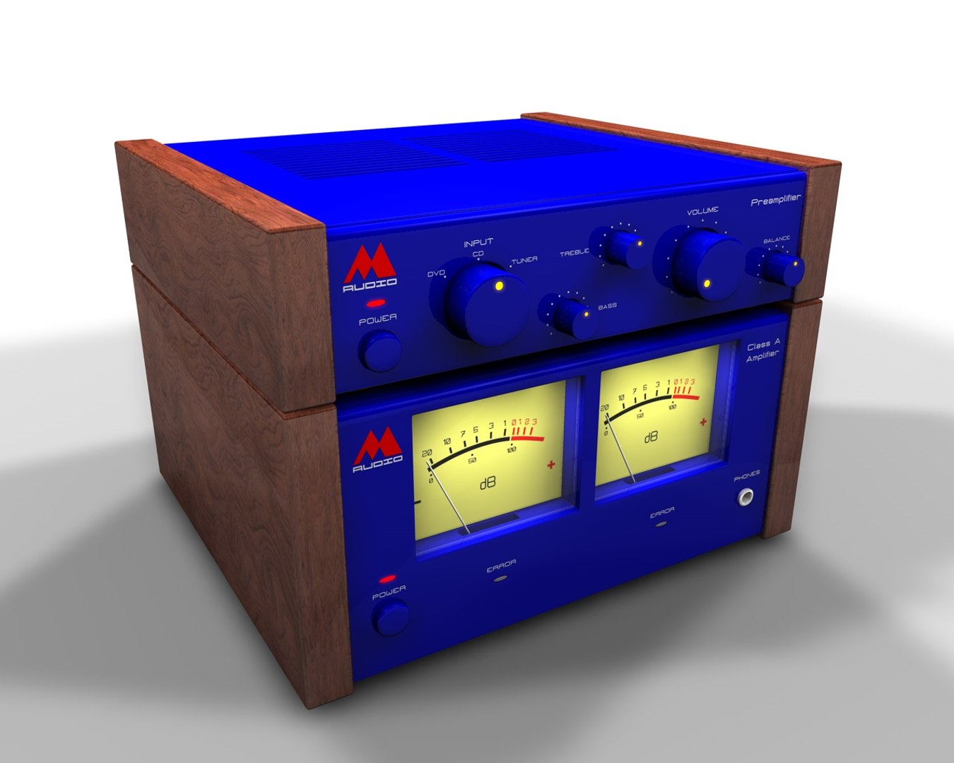 3d Amplifier Set Model